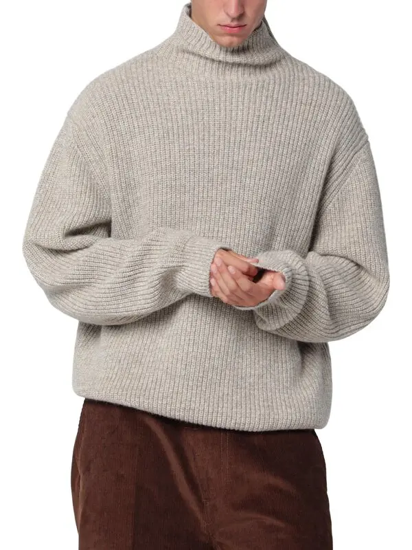 LEMAIRE Yak And Alpaca Turtleneck Sweater - Beige