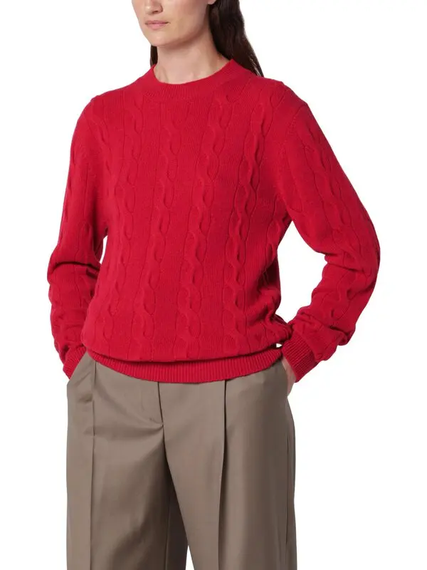 AMI Paris Merino Wool Sweater - Red