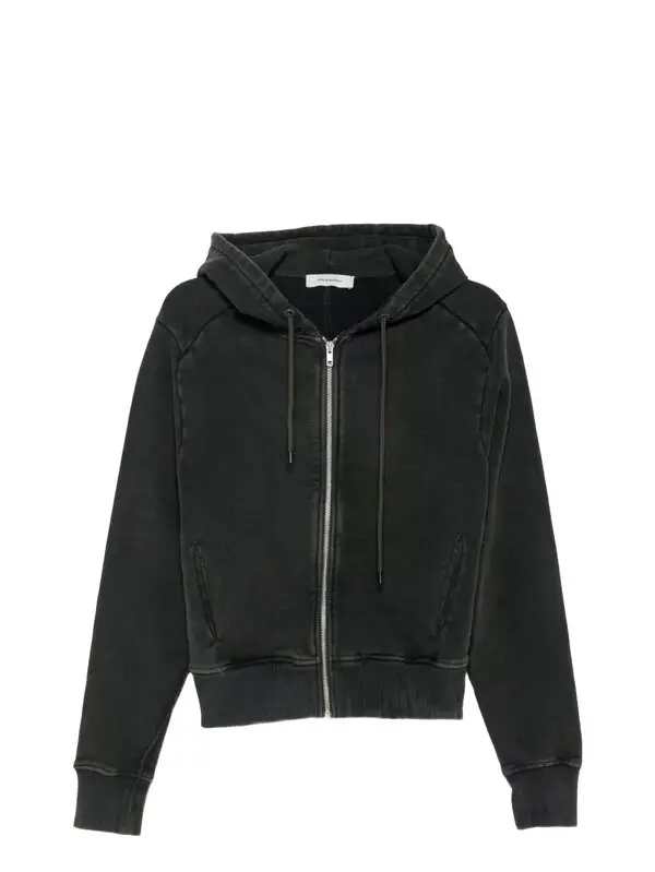 ENTIRE STUDIOS Faded-effect Zip-up Hoodie - Grey