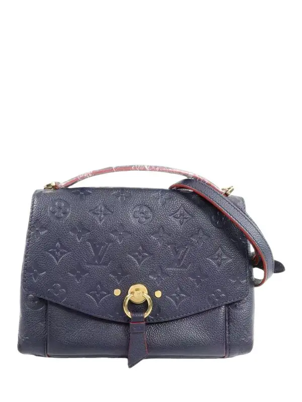 LOUIS VUITTON Bb Monogram Empreinte Blanche Shoulder Bag - Blue