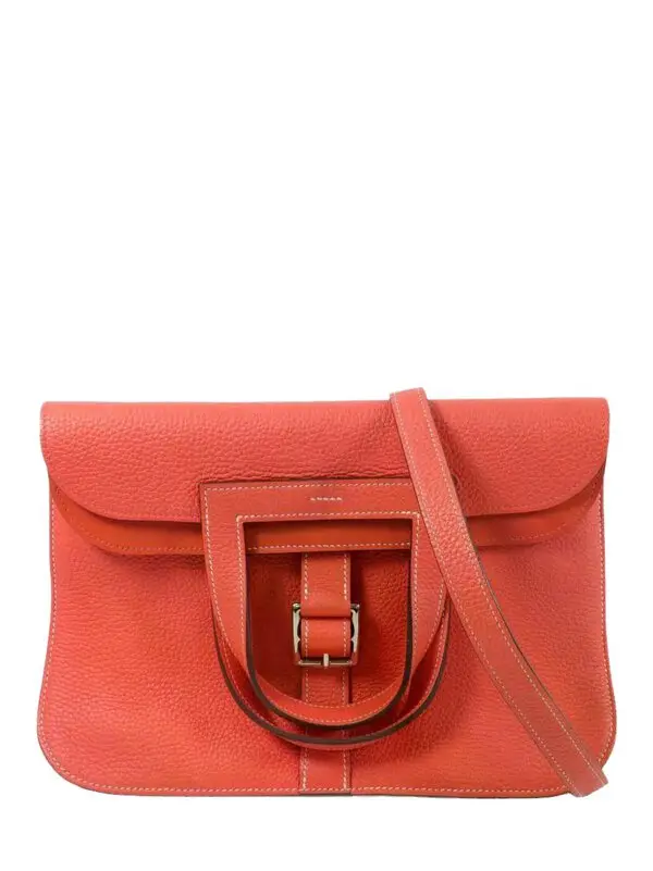 Hermès 2018 31 Halzan Leather Shoulder Bag - Orange
