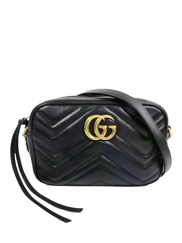 Gucci Mini Gg Marmont Shoulder Bag - Black