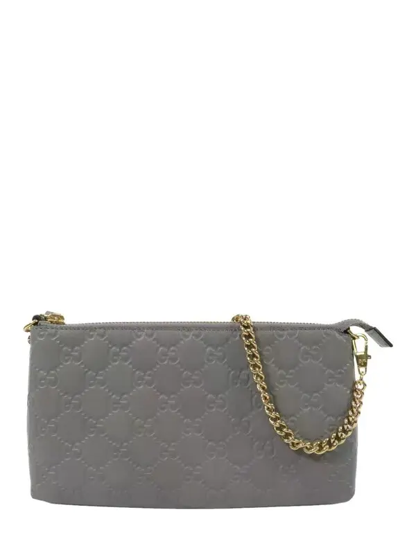 Gucci Gg Embossed Clutch Bag - Grey