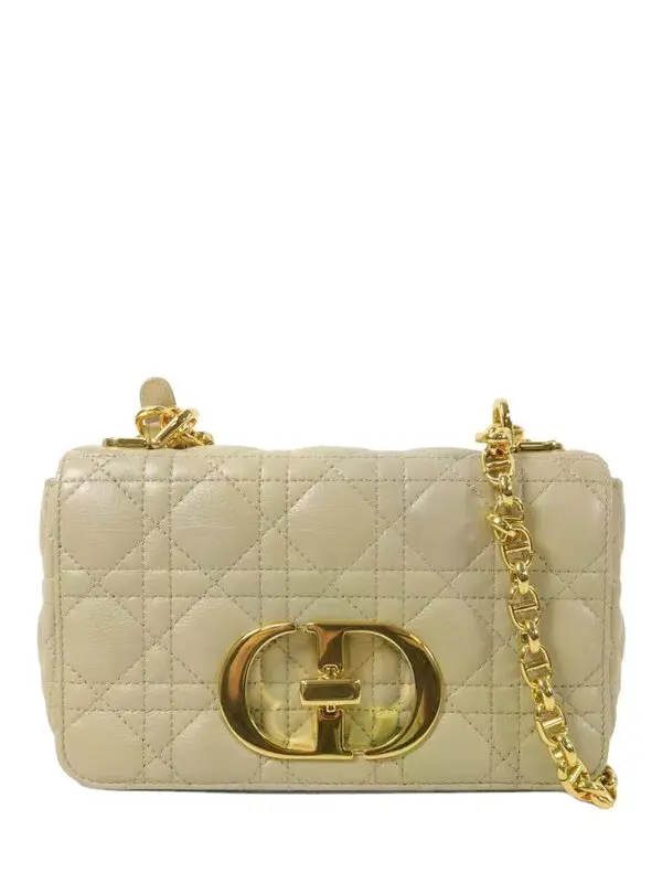 Dior Small Caro Quilted Messenger Bag - Neutrals
