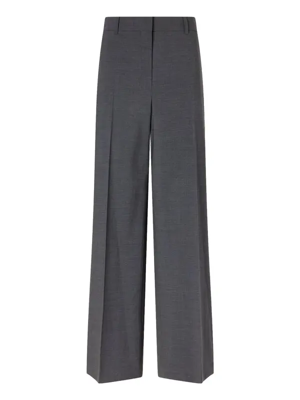 Theory Stretch-wool Straight-leg Pants - Gray