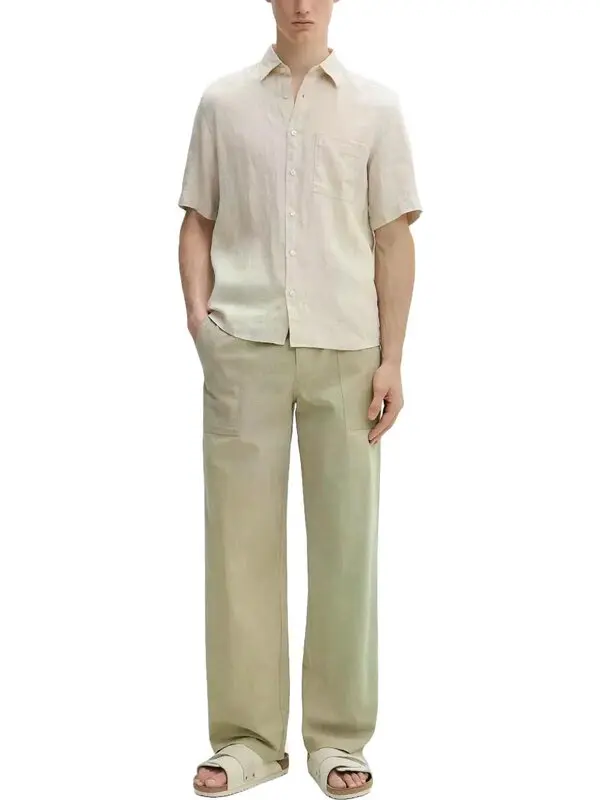 Marc O'polo Short-sleeve Chest-pocket Shirt - Neutrals