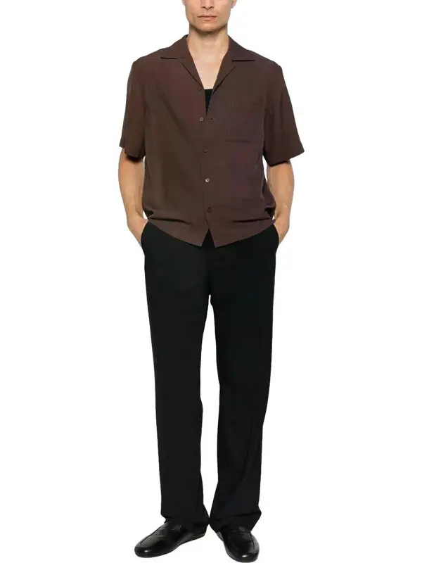 Simkhai Short-sleeve Camp-collar Shirt - Brown
