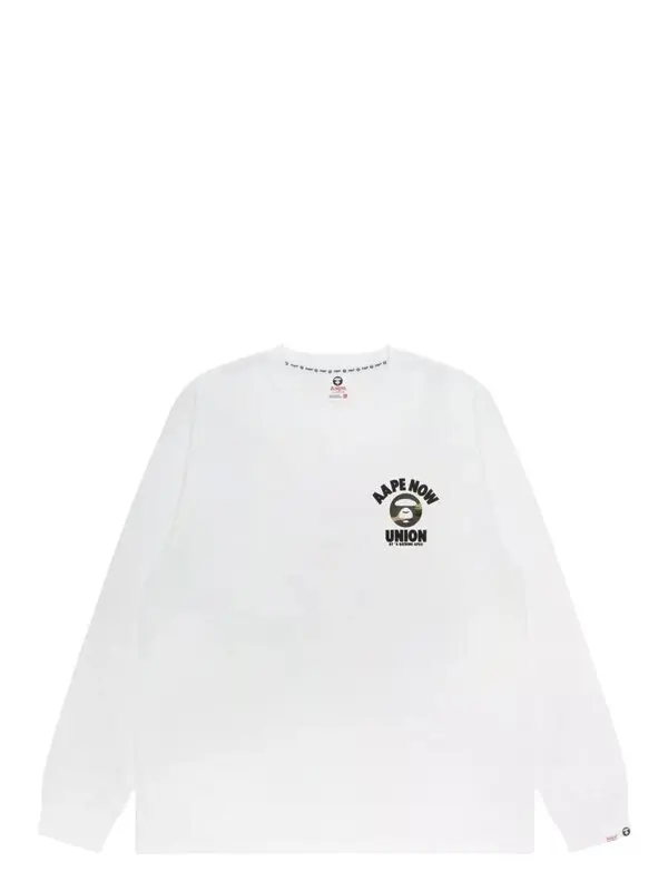 AAPE BY *A BATHING APE Camouflage-print Logo-print T-shirt - White