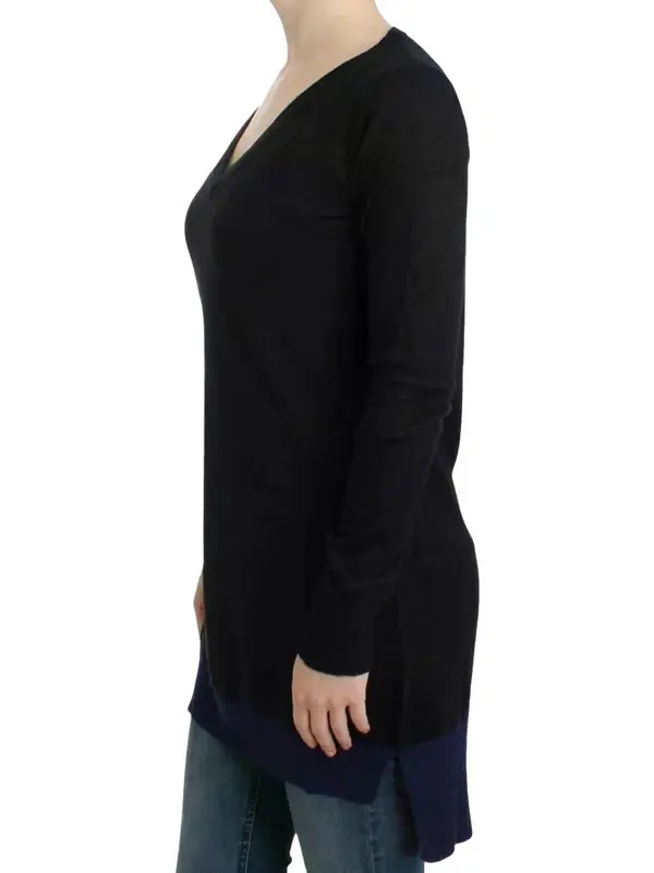Costume National V-neck Colour-block Sweater - Black