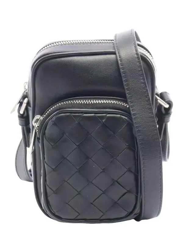 Bottega Veneta 2020-2026 Small Nappa Intrecciato Camera Bag Crossbody Bag - Black