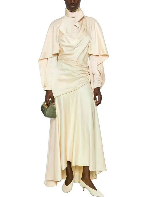 Zimmermann Ascent Draped Pussy-bow Blouse - Neutrals