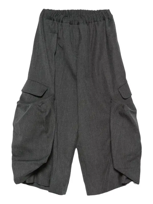 Comme Des Garçons Draped-design Cargo-pocket Trousers - Grey