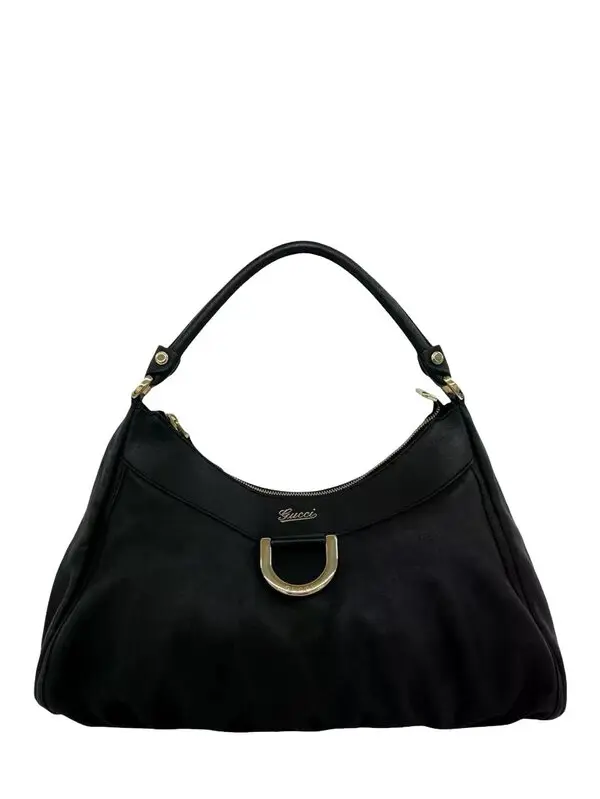 Gucci 2000-2015 Leather Abbey D Ring Shoulder Bag - Black