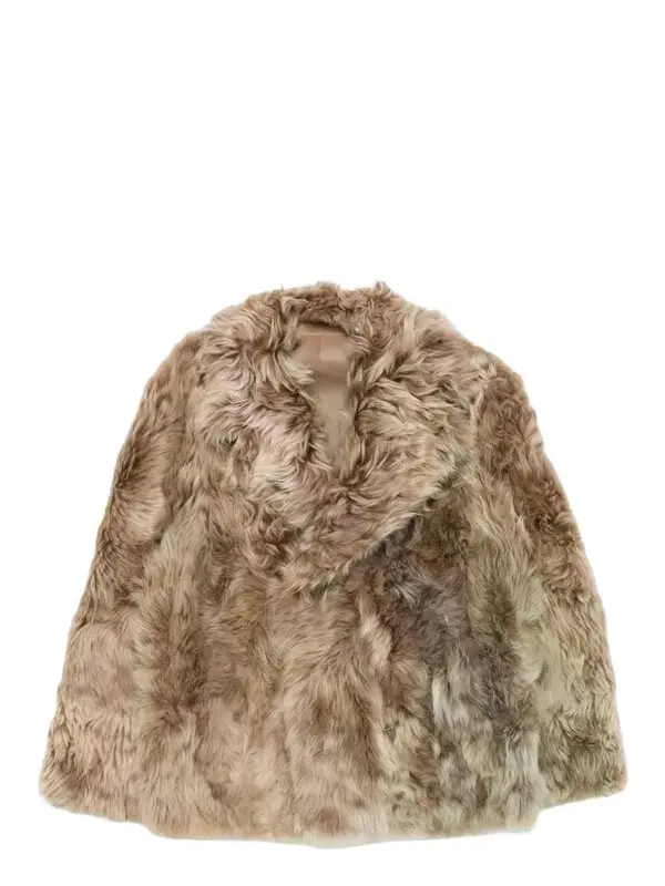 YVES SALOMON Shearling Double-breasted Jacket - Neutrals
