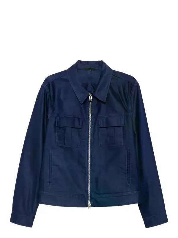 TOM FORD Zip-up Pocket-detail Jacket - Blue