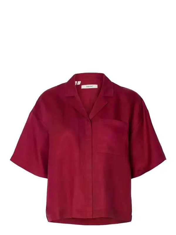 SELECTED Short-sleeved Shirt - Red