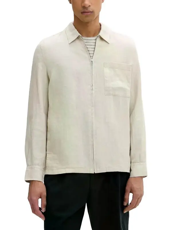 Marc O'polo Zip-up Patch-pocket Jacket - Neutrals