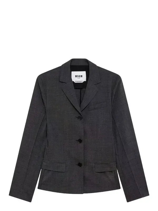 MSGM Single-breasted Blazer - Grey