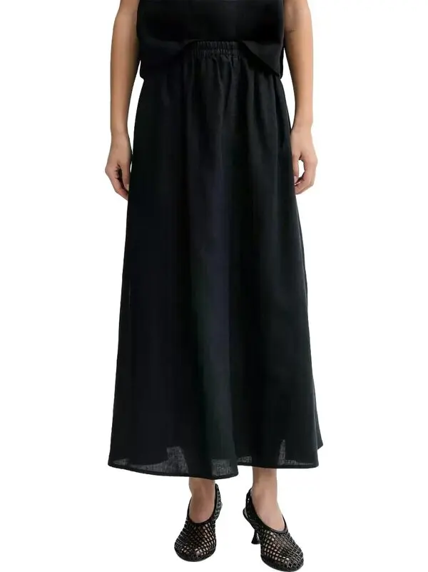 Marc O'polo Elasticated-waist Flared Maxi Skirt - Black