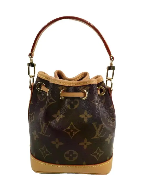 LOUIS VUITTON Nano Noe Monogram Canvas Tote Bag - Brown