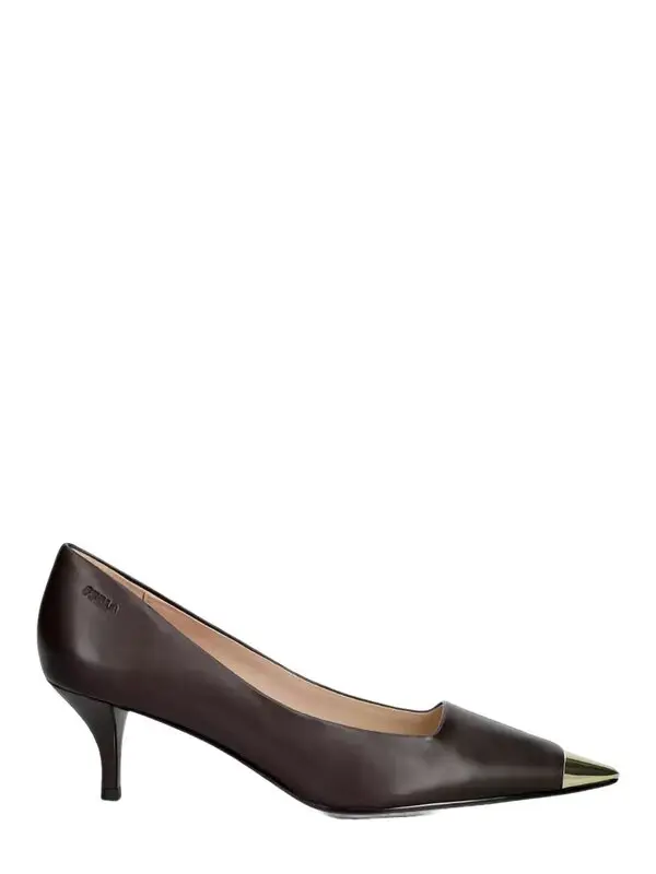 Furla Metal-tip Leather Pumps - Brown