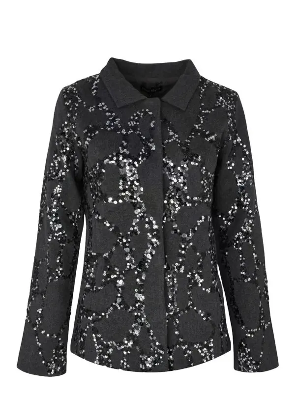 IZAAK AZANEI Sequin-embellished Shirt - Grey