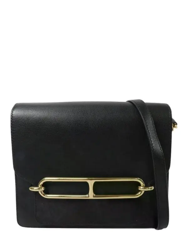 Hermès Roulis Leather Shoulder Bag - Black