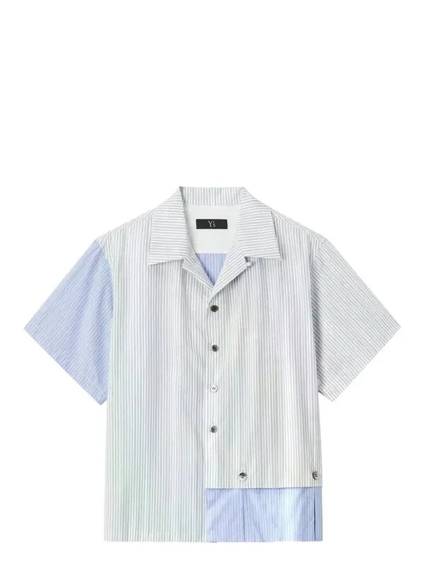Y’s Striped Panelled Shirt - White