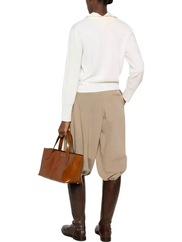 Erika Cavallini Boris Button-back Roll-neck Sweater - Neutrals
