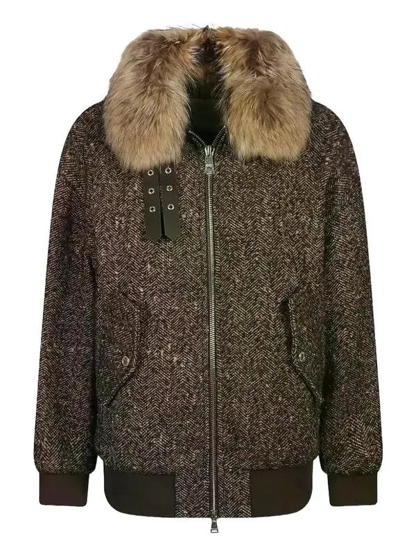Ermanno Scervino Herringbone-pattern Jacket - Brown