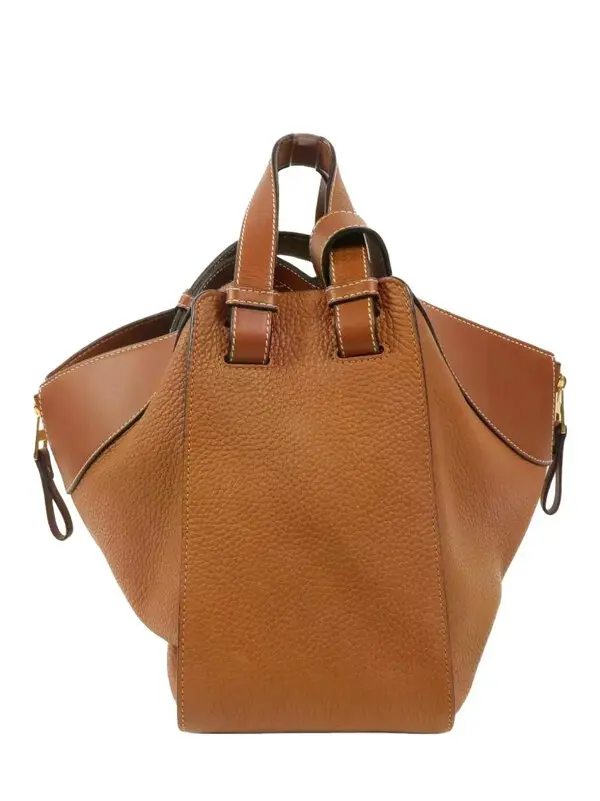 Loewe Hammock Leather Tote Bag - Brown