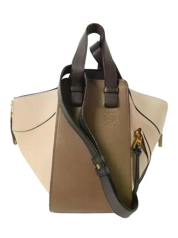 Loewe Hammock Leather Tote Bag - Neutrals