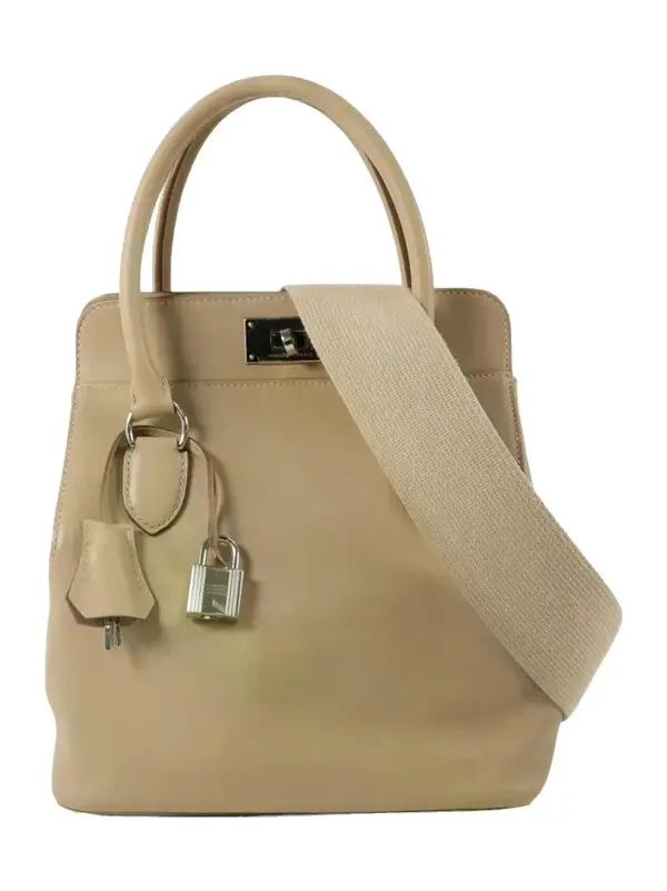 Hermès Toolbox 20 Leather Bucket Bag - Neutrals