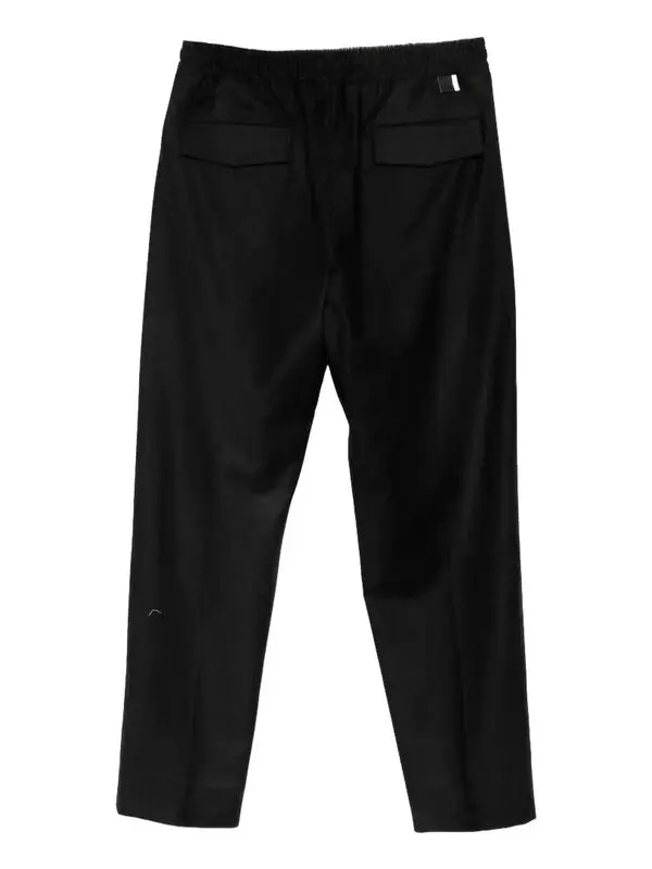 LOW BRAND Tokio Pleated Elasticated-waist Trousers - Black