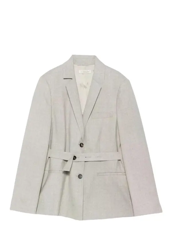 Liviana Conti Belted Single-breasted Jacket - Grey