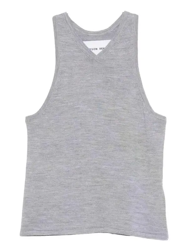 EMERSON RENALDI Sleeveless V-neck T-shirt - Grey