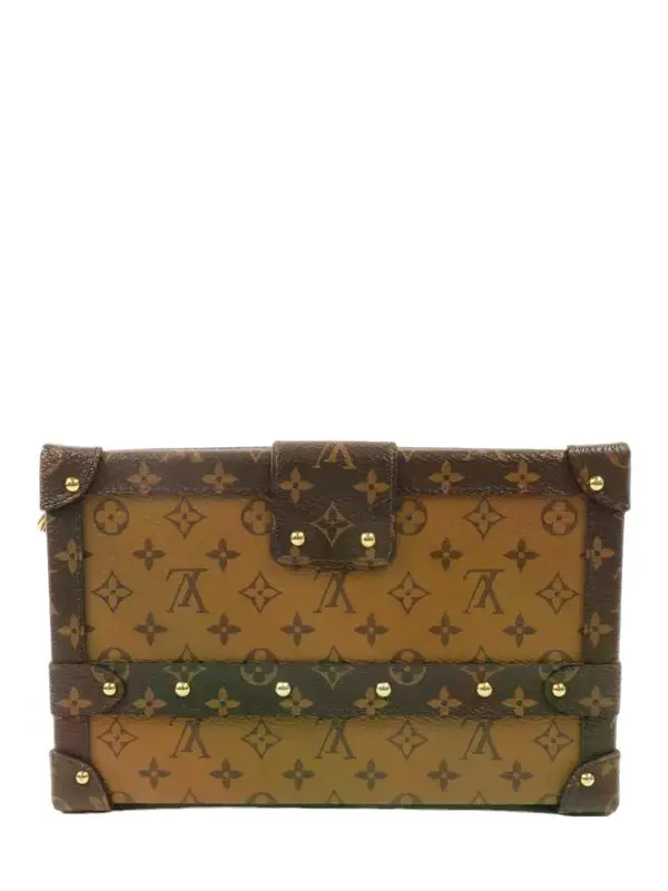 LOUIS VUITTON Petite Malle Monogram Reverse Shoulder Bag - Brown