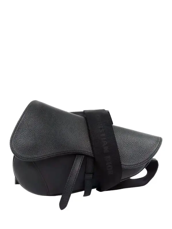 Dior Saddle Leather Shoulder Bag - Black