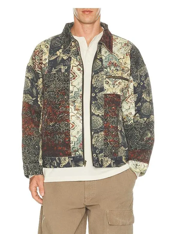 RYOKO RAIN Vintage Patch Work Jacket In . Also - Multi
