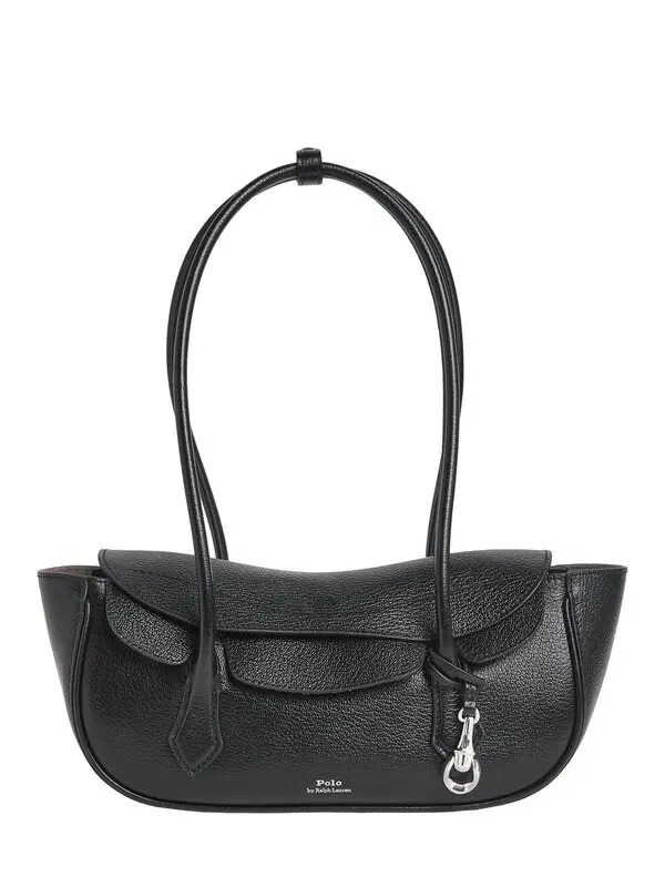 Polo Ralph Lauren Small Leather Polo Blaze Shoulder Bag - Black