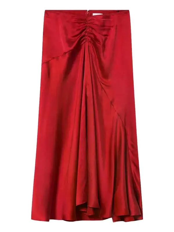 Isabel Marant Étoile Laren Silk Skirt - Red