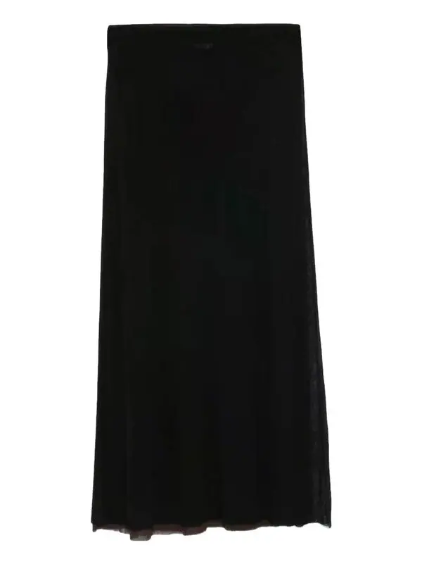JEAN PAUL GAULTIER 1990s Sheer Midi Skirt - Black