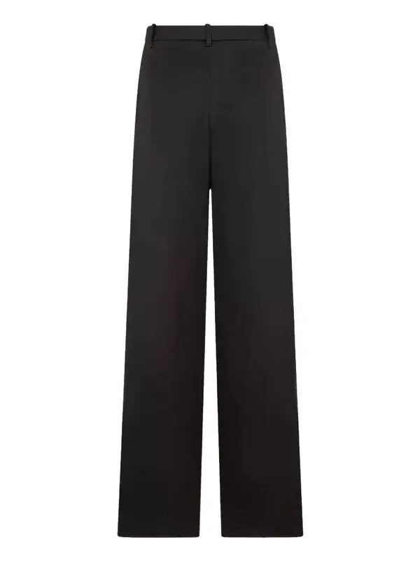 Emporio Armani Pleated Twill Trousers - Black