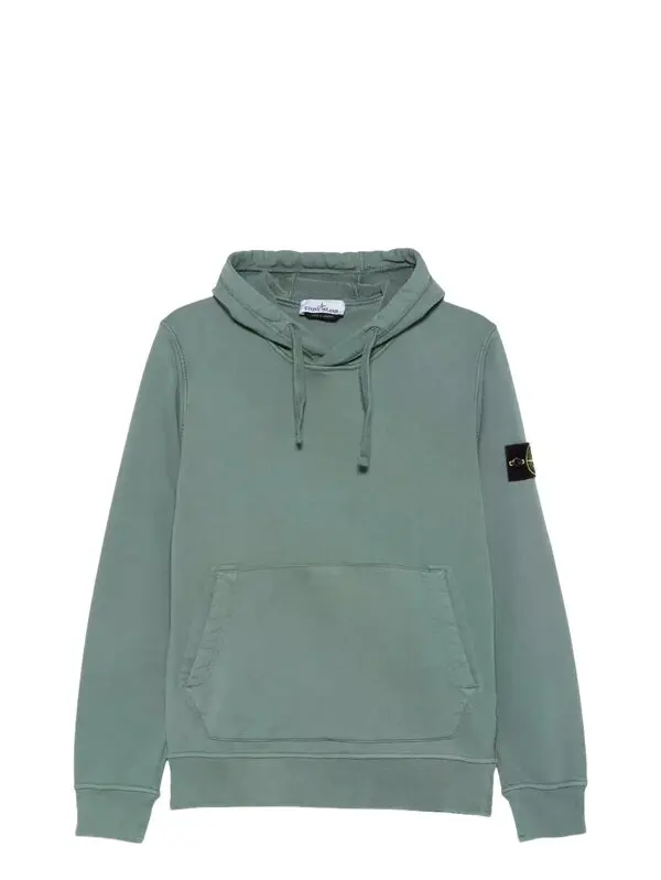 Stone Island Logo-patch Hoodie - Green