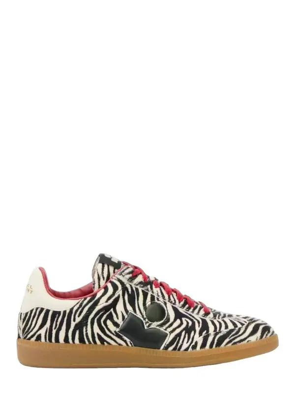 Isabel Marant Étoile Bryce Zebra-print Leather Sneakers - White