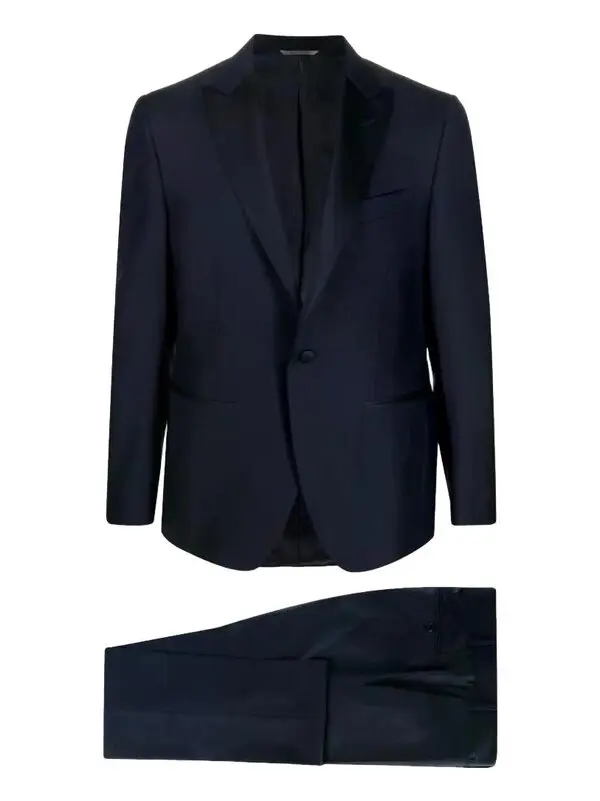Canali Peak-lapels Single-breasted Suit - Blue