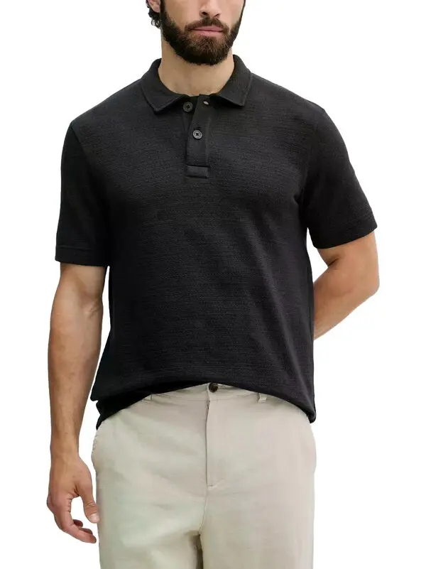Marc O'polo Textured Polo Shirt - Black