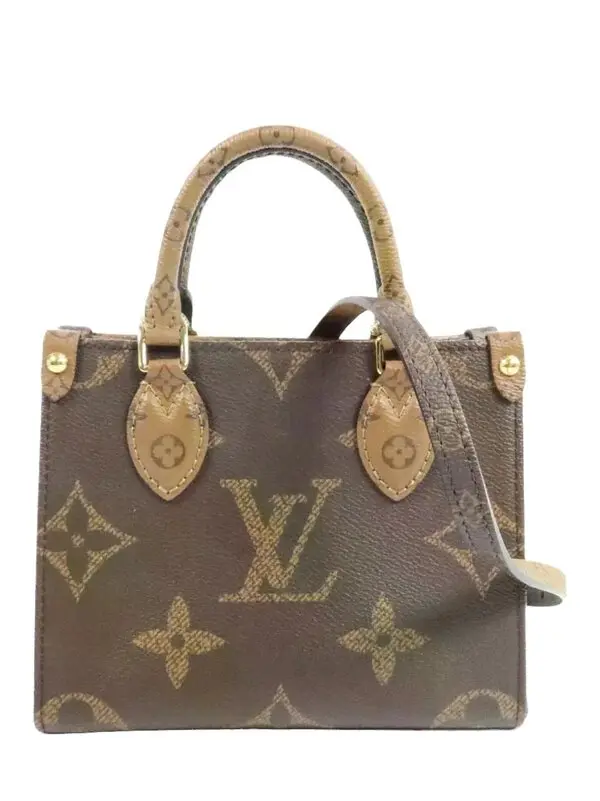 LOUIS VUITTON Onthego Bb Monogram Reverse Mini Tote Bag - Brown