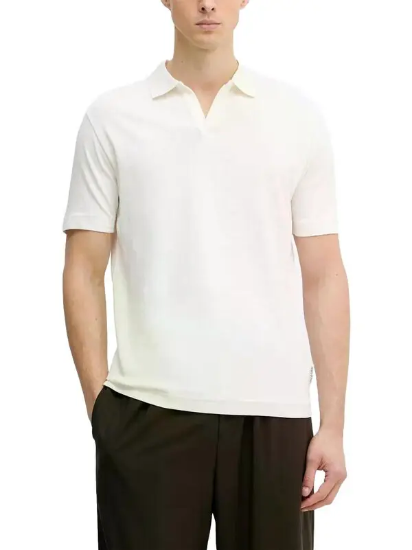 Marc O'polo Open-collar Short-sleeve Top - Neutrals