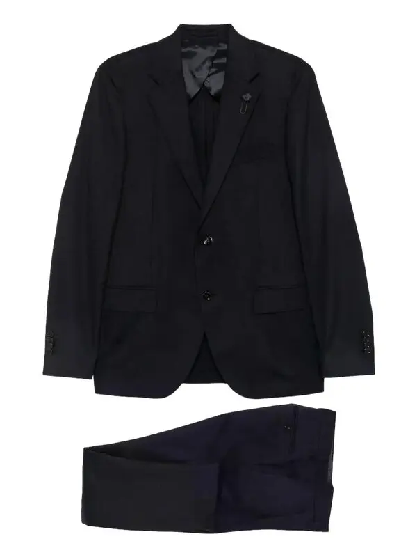 LARDINI Notched-lapel Single-breasted Suit - Blue
